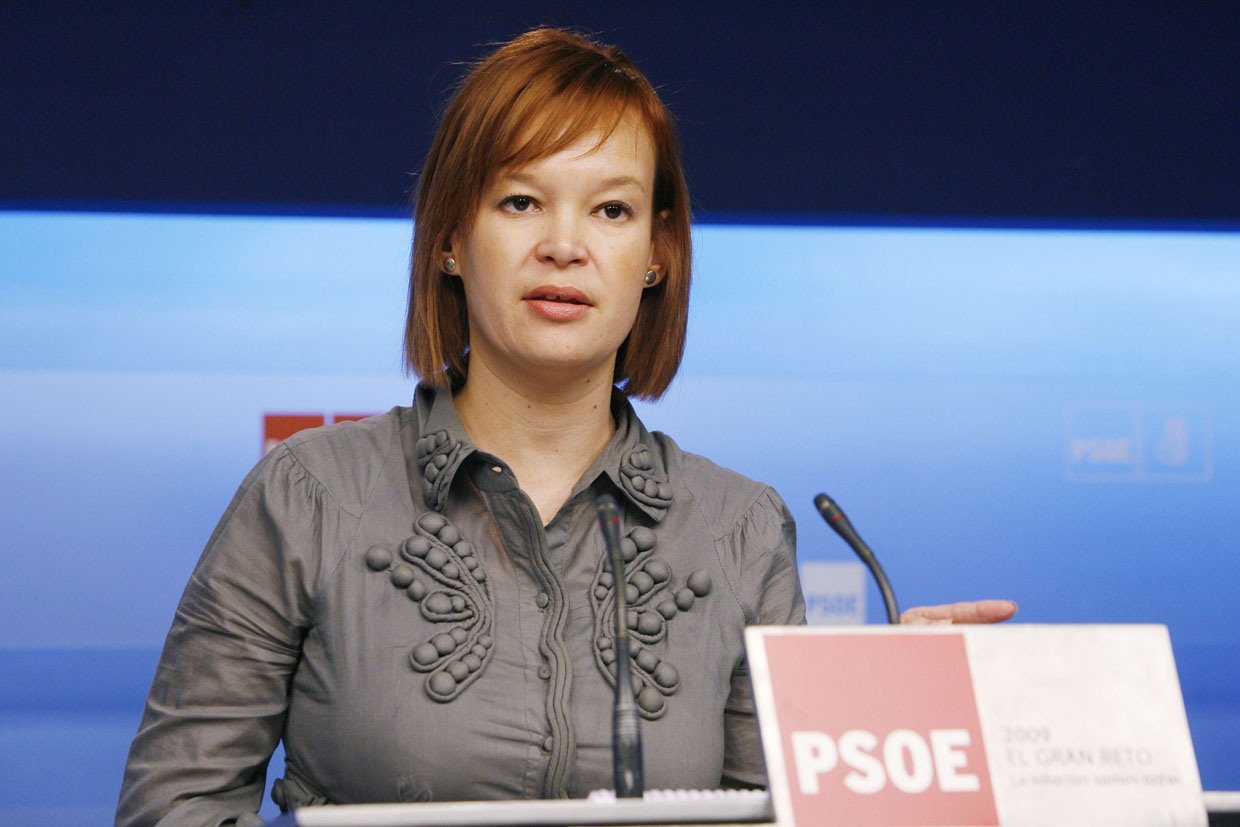Rueda de prensa de Leire Pajín en la sede del PSOE